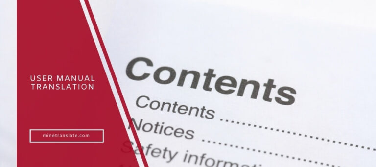 User Manual Translation - Mine Translate